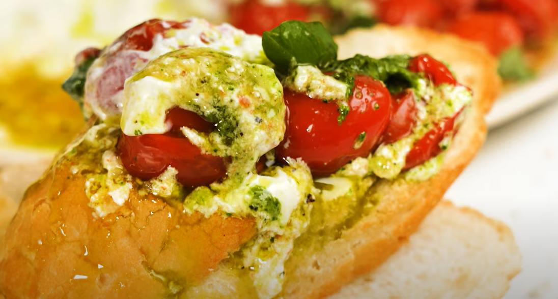 Homemade Burrata with Basil Oil and Zingy Cherries - Food Fables